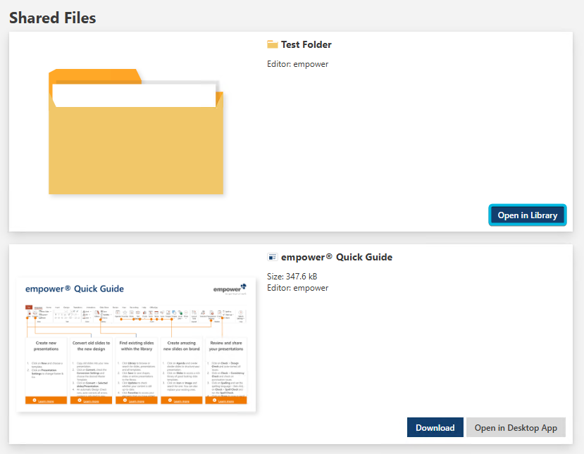 Use empower® Links – empower